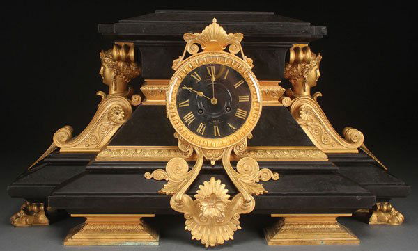FRENCH NEO-CLASSIC GILT BRONZE CLOCK STAND