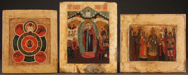 Group of Three Russian Icons, 19th c., of the Deisis, - Apr 17, 2016 ...