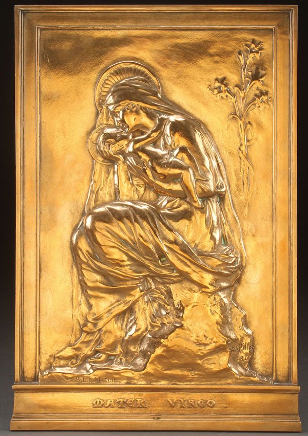 A FRENCH BRONZE PLAQUE OF THE VIRGIN, Ch. PILLET - May 24, 2016 ...