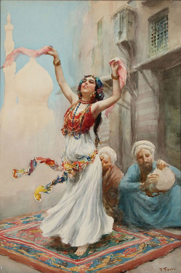 ORIENTALIST HAREM DANCER PAINTING BY FABI FABBI SIGNED - Nov 29, 2016 ...