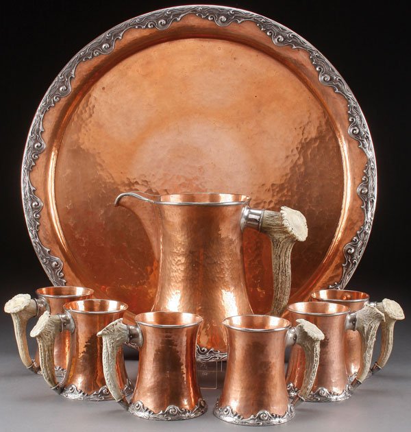 AMERICAN HAMMERED COPPER, SILVER & STAG TANKARD SET - Nov 30, 2016 ...