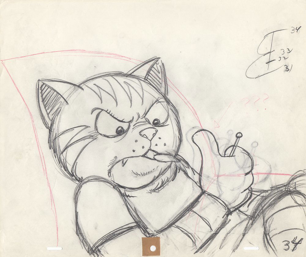 Nine Lives of Fritz the Cat Production Drawing