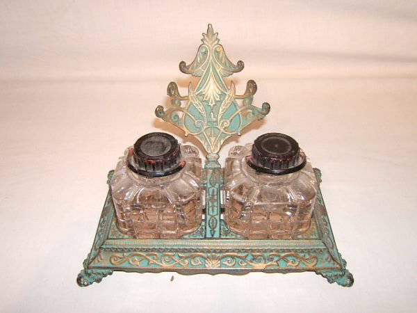 Antique Victorian Ink Well, Decorative
