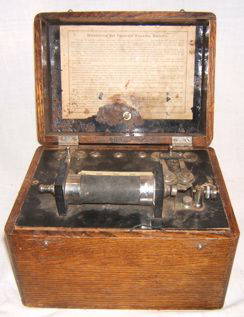 Antique Portable Faradic Battery In Oak Case