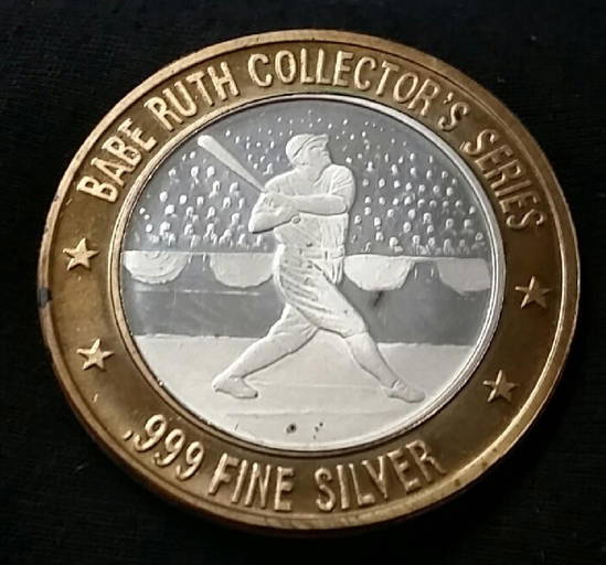 .999 Fine Silver Babe Ruth Coin