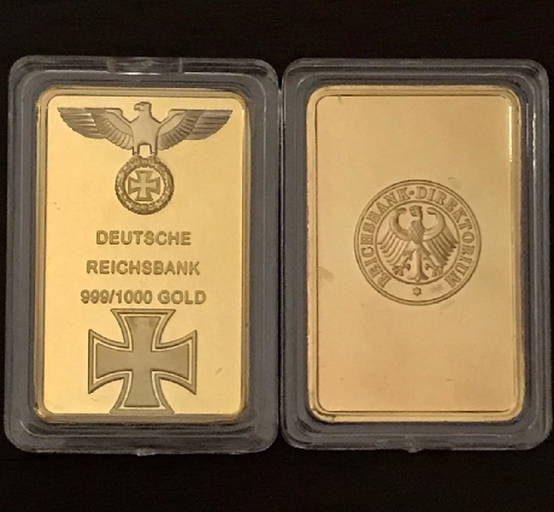 1oz .999 German Gold Clad Deutsche Reichsbank Bar