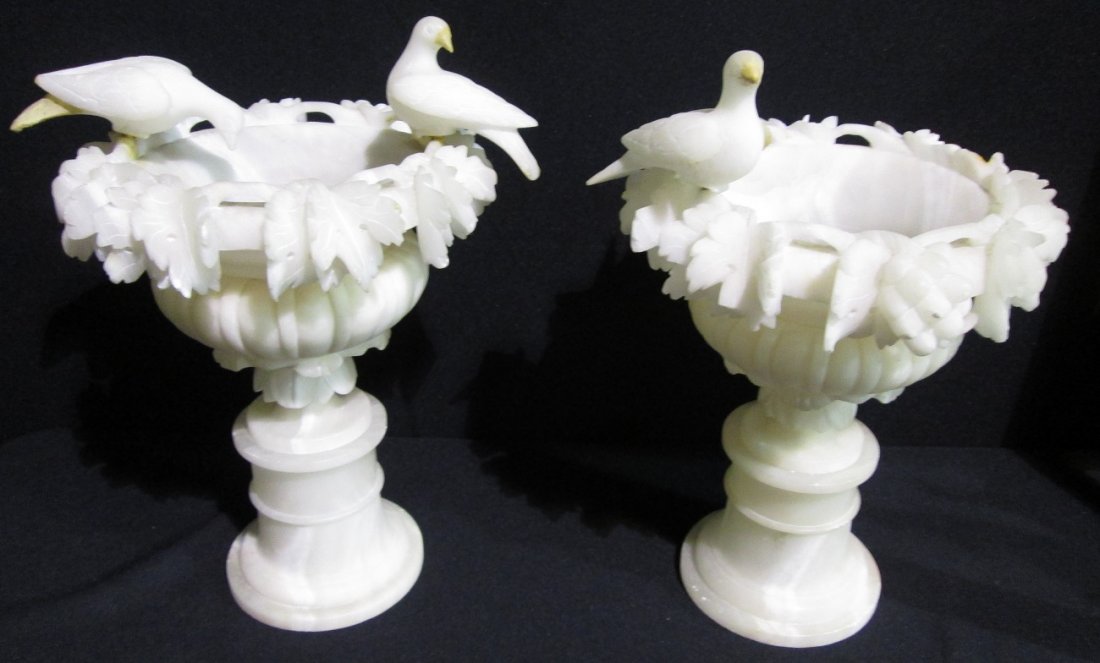 Pair of antique carved alabaster bird baths - Sep 28, 2013 | Omega ...