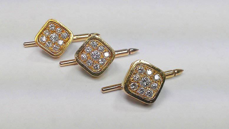 Vintage Diamond Tuxedo Buttons