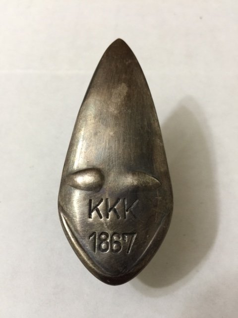 Dated 1867 KKK - Ku Klux Klan Lynching/Shield Pin