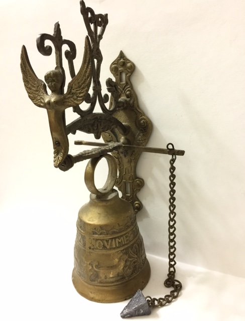 1860's Victorian Hand Hammered Brass Church Bell