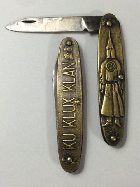 Kkk/ku Klux Klan Embossed Pocket Knife