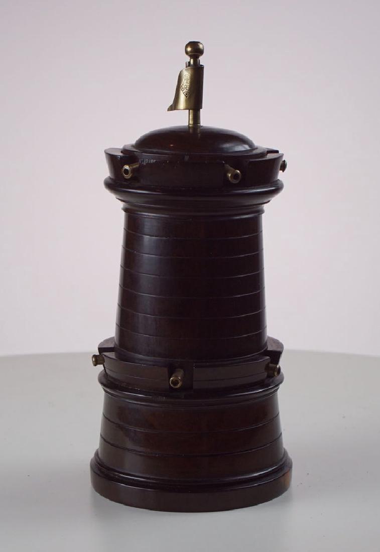 Treen Castle Turret String/Cotton reel Holder