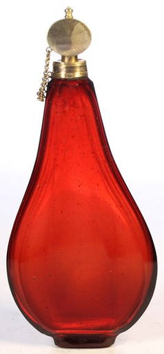 George Iii Ruby Glass And Gold Scent Flask