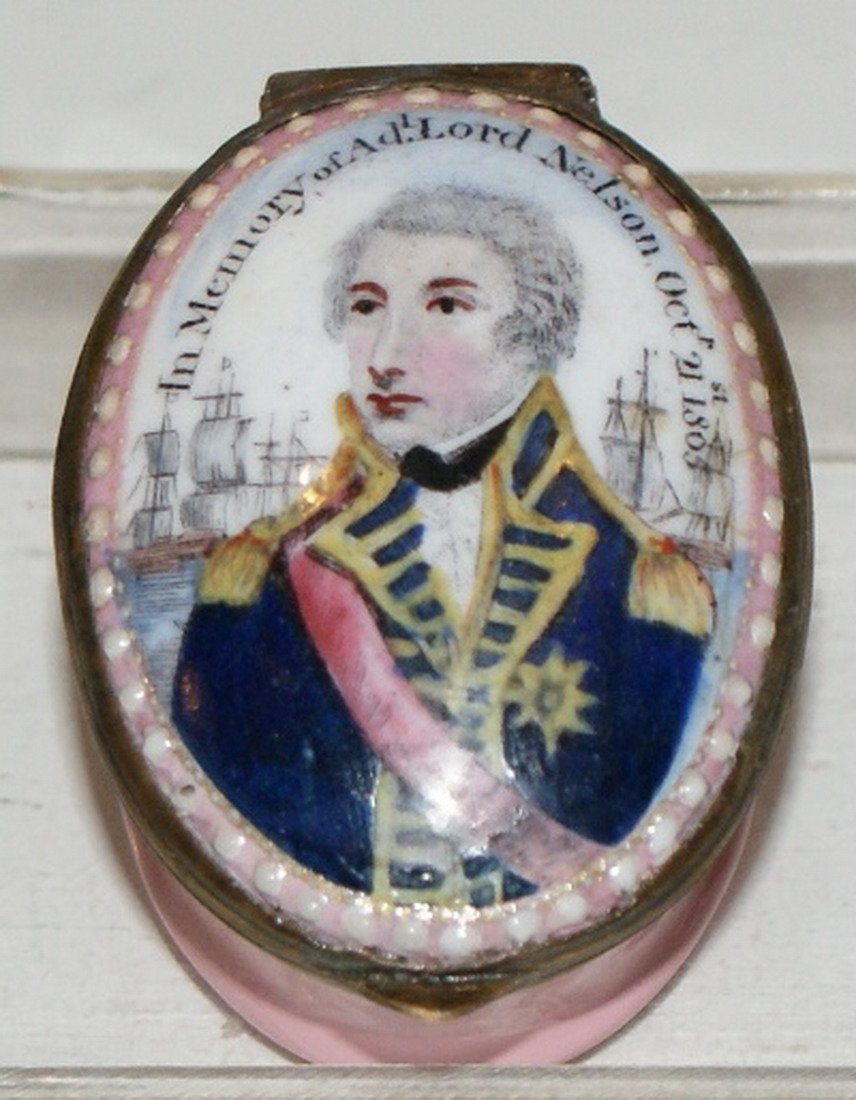 Bilston Enamel Nelson Patch Box - Apr 21, 2015 | The Antique Enamel ...
