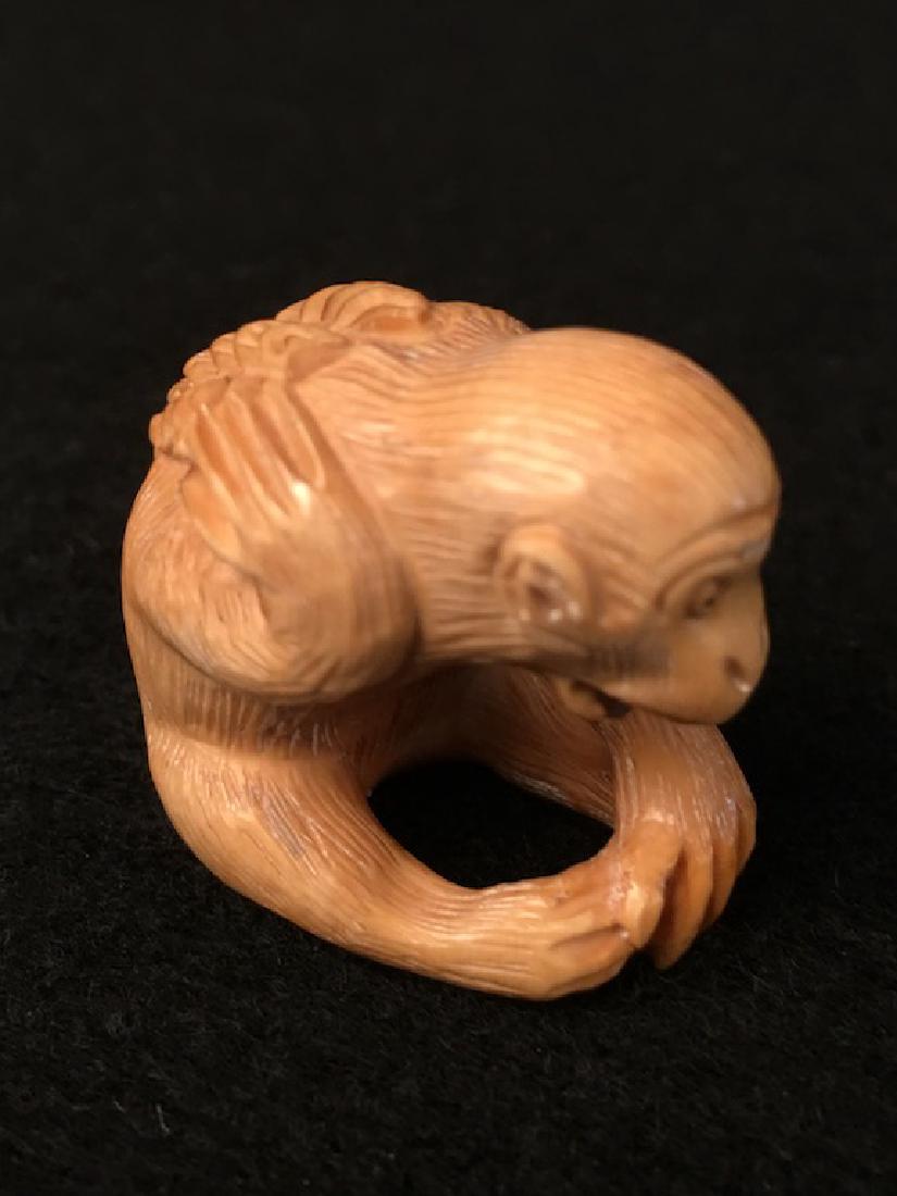 Carved Netsuke figure of a monkey. - Dec 05, 2017 | Antique Place in FL
