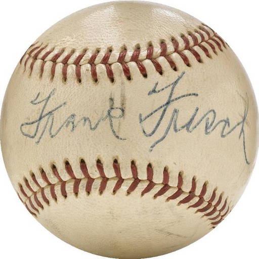 Frank Frisch Single Signed Baseball Hall Of F