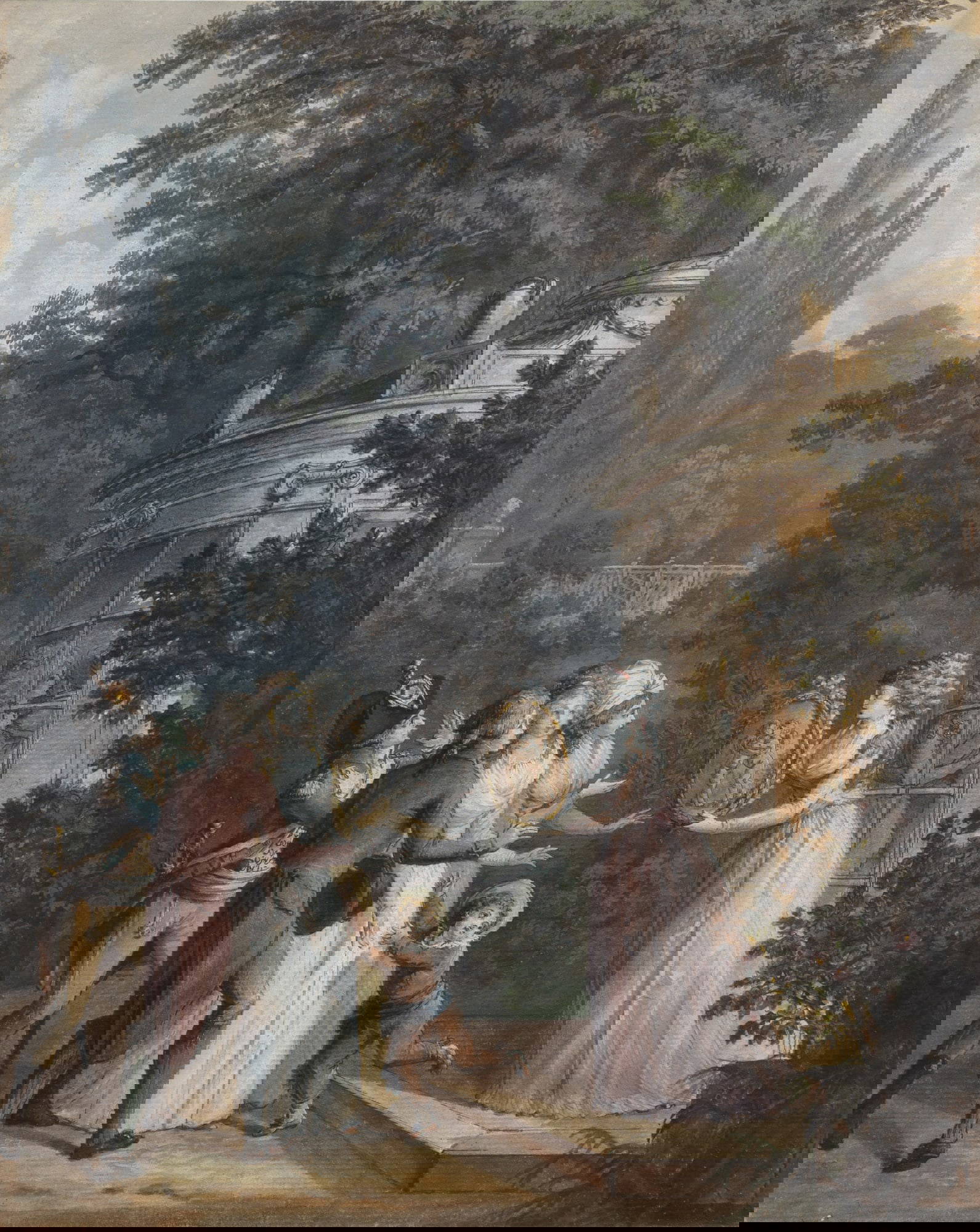 Henri-nicolas Van Gorp Lovers In A Garden | Amants Dans Un Parc Auction