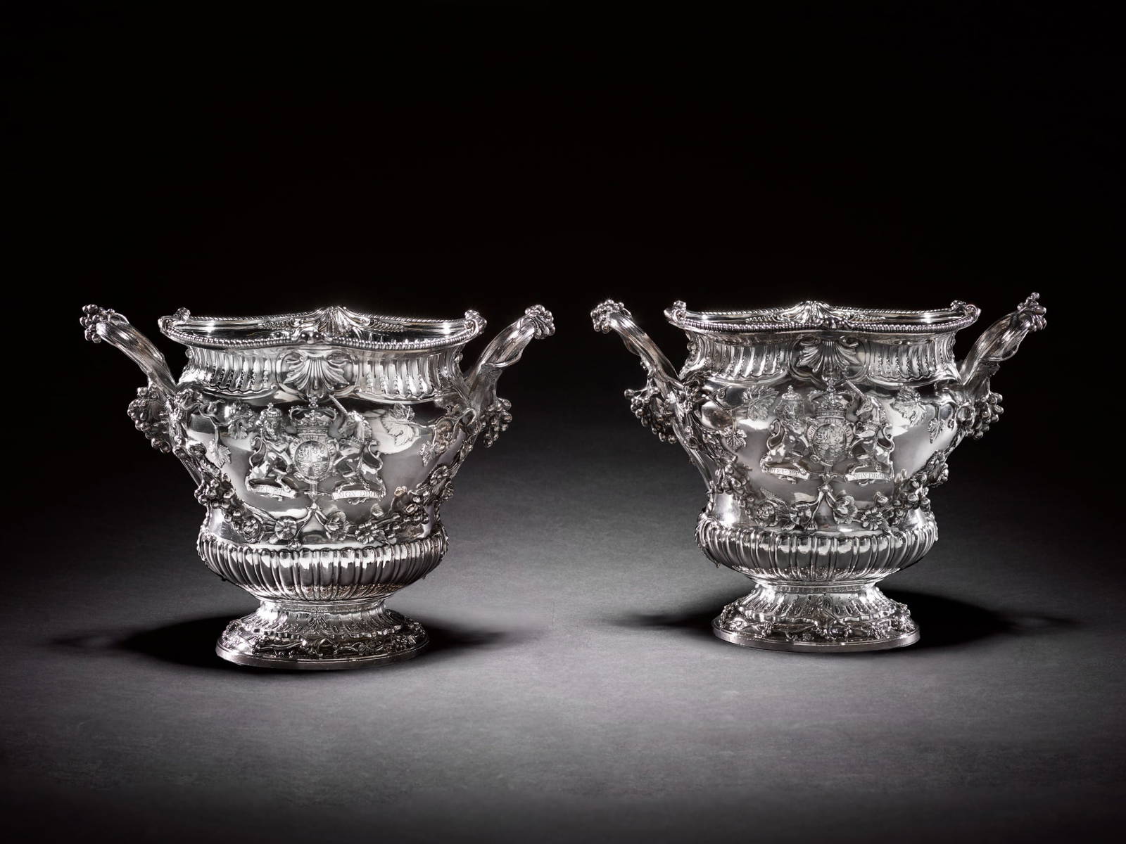 Royal: An Important Pair Of George Iii Silver Wine Coolers, Parker ...