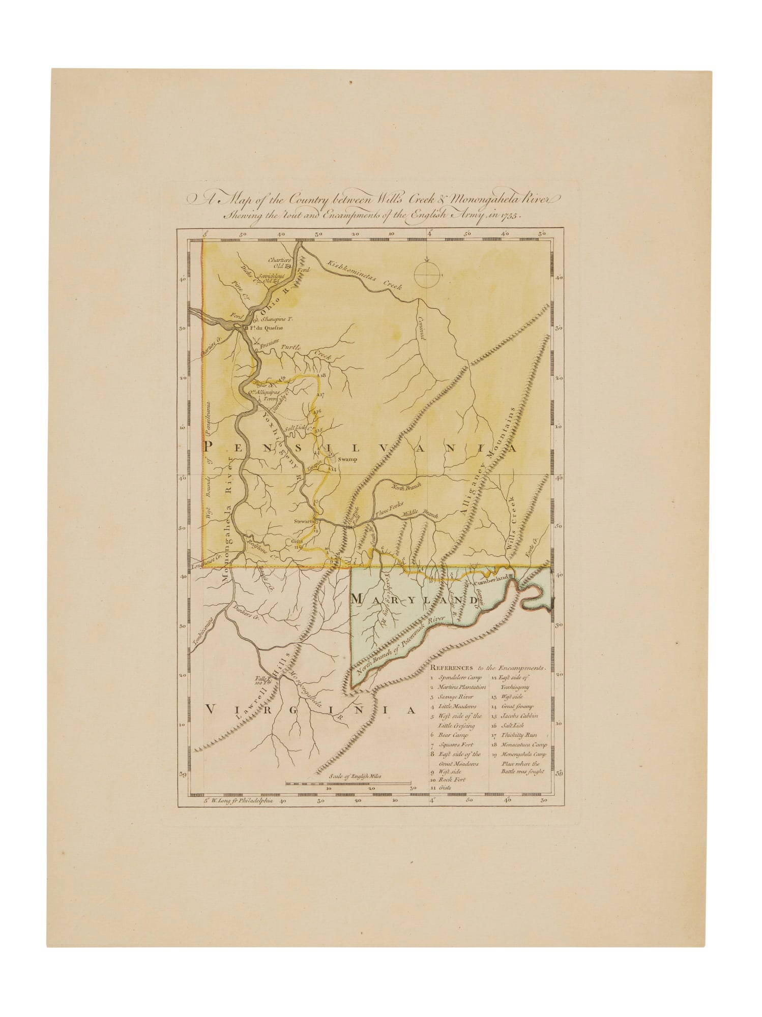 Braddock's Expedition | The Orme Maps; A Rare Series Of Maps And Battle ...