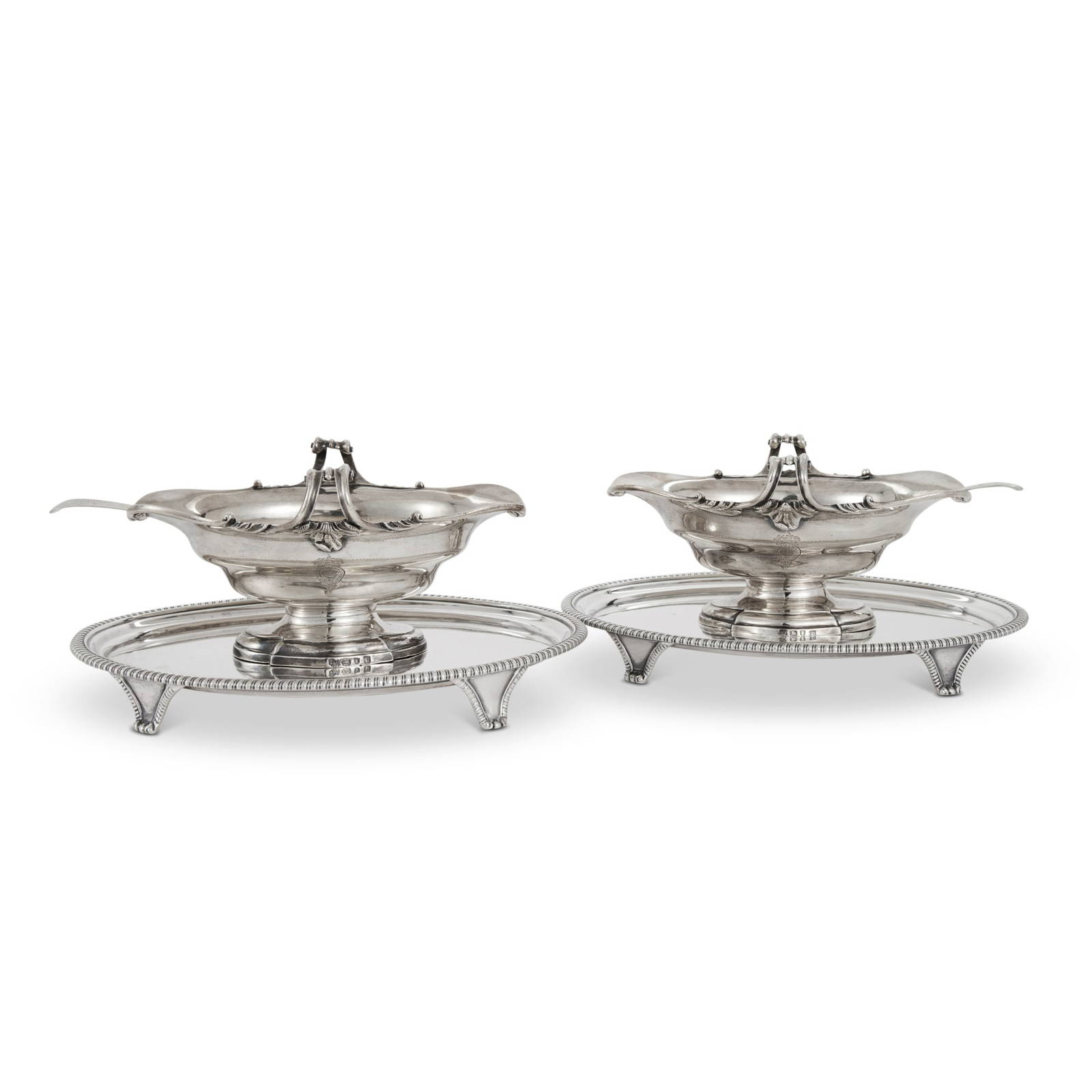 A Pair Of George Iii Double-lipped Sauce Boats, John Parker And Edward ...