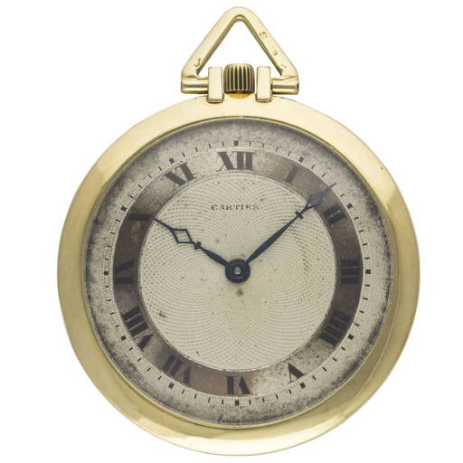 A 18k Solid Gold Cartier Pocket Watch Circa 1932, With