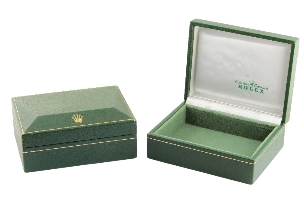 Two Inner Rolex Watch Boxes Circa 1960s Two Dark Green