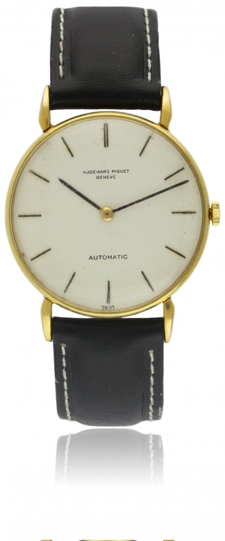 A GENTLEMAN'S 18K SOLID GOLD AUDEMARS PIGUET AUTOMATIC