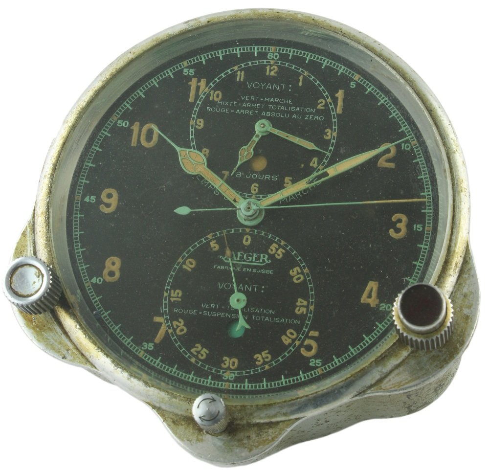 A RARE 8 DAY JAEGER CHRONOFLITE MILITARY AIRCRAFT
