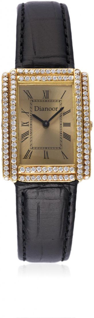 A LADIES 18K SOLID GOLD & DIAMOND DIANOOR WRIST WATCH - Nov 21, 2015 ...