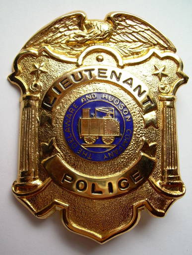 Delaware & Hudson Lieutenant Police Badge