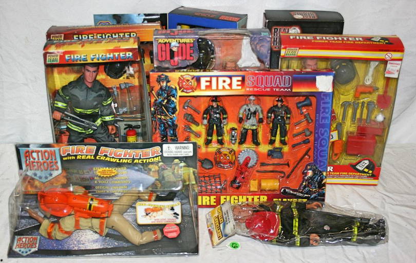 9 Fire Fighter Action Figures