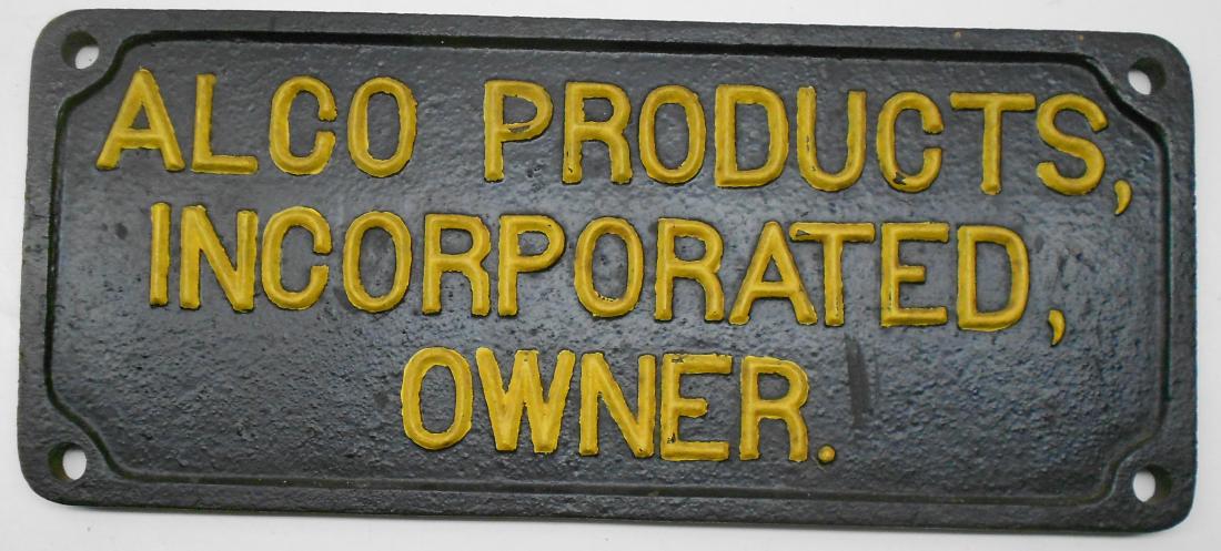 Alco Products Incorporated Builder Plate