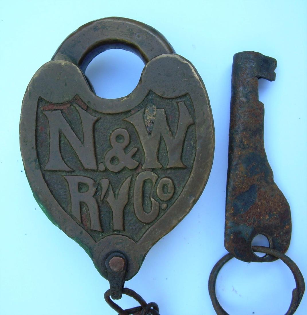 Norfolk & Western Railway Cast Back Lock