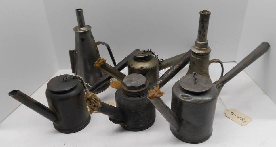 6 Railroad Marked Torches: Cb&q, Ri, Wab, N&w, Etc.