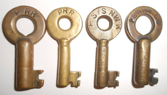6 Pennsylvania Railroad Switch Keys