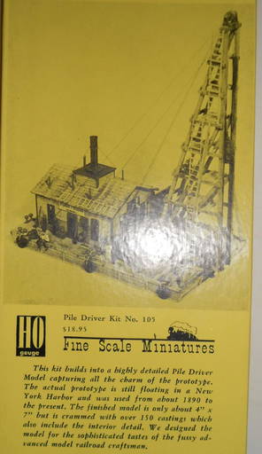 Fine Scale Miniatures #105 Ho Pile Driver Kit