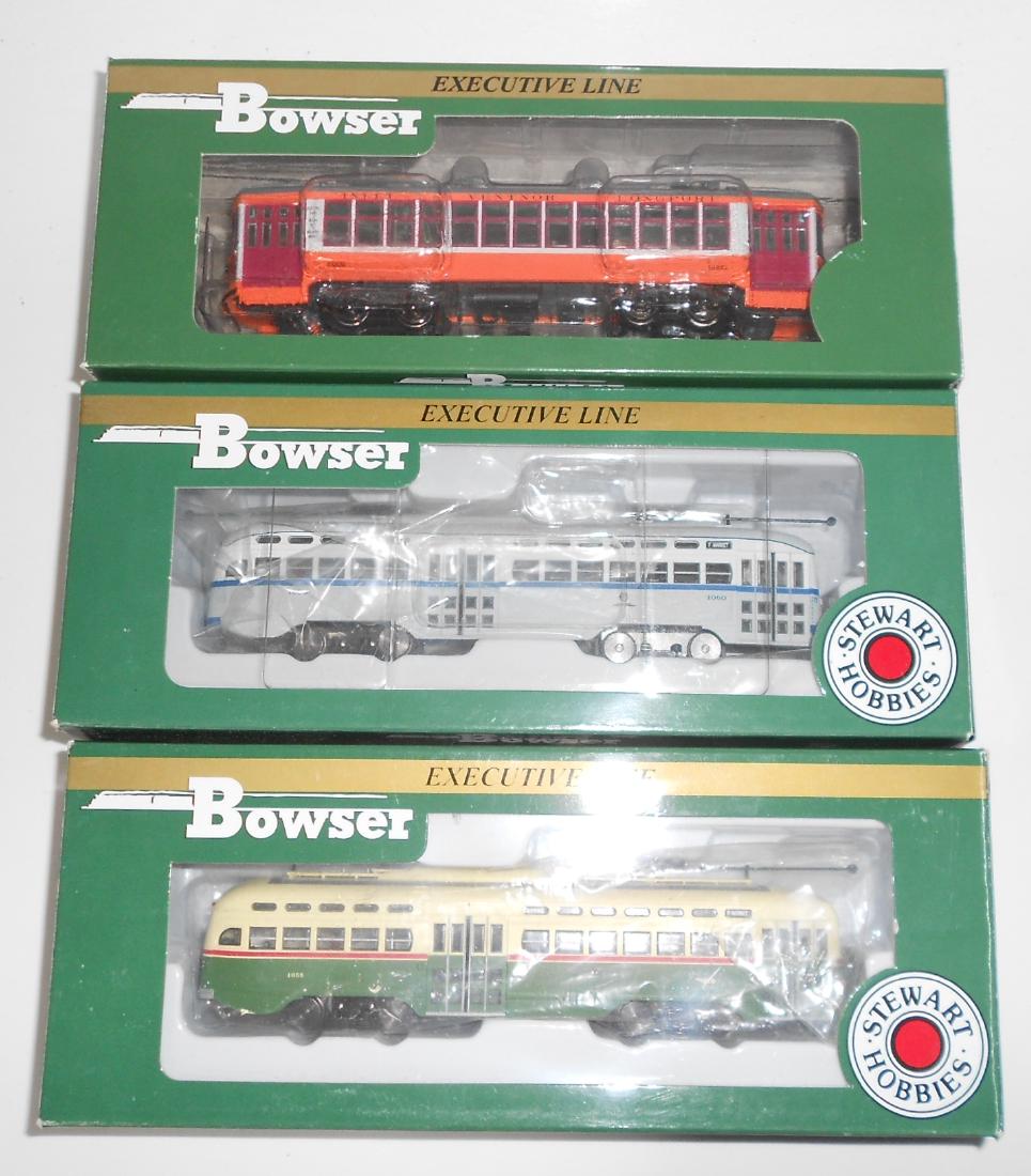 HO Bowser Trolleys (3) - Newark, Phila, AC