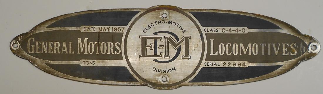 Emd Builder's Plate B&o Gp 9 #22994