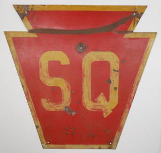 Steel Shop Painted Pennsylvania Railroad Keystone Sign