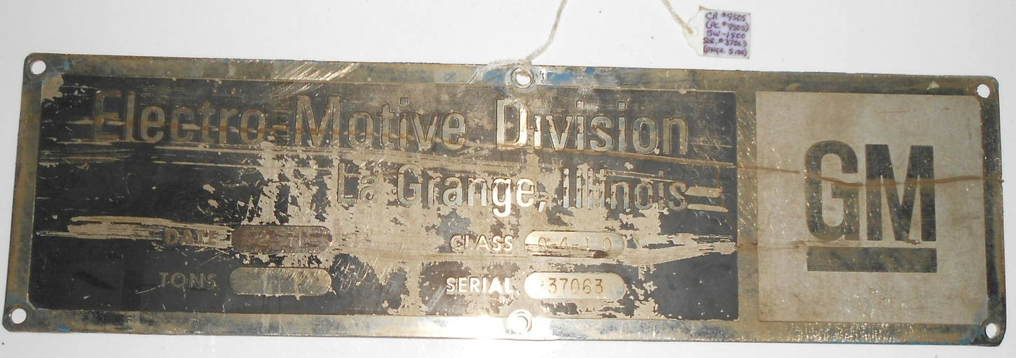 Emd Builder's Plate Pc Sw 1500 #73063