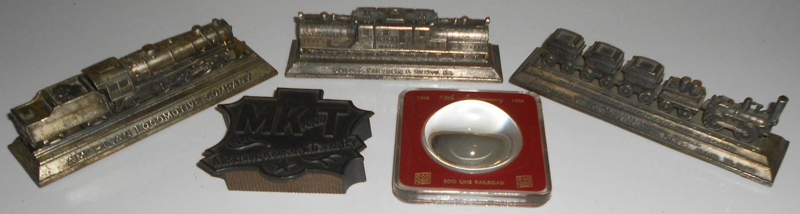 5 Railroad Advertising & Paperweights - Oct 05, 2019 | Brookline ...