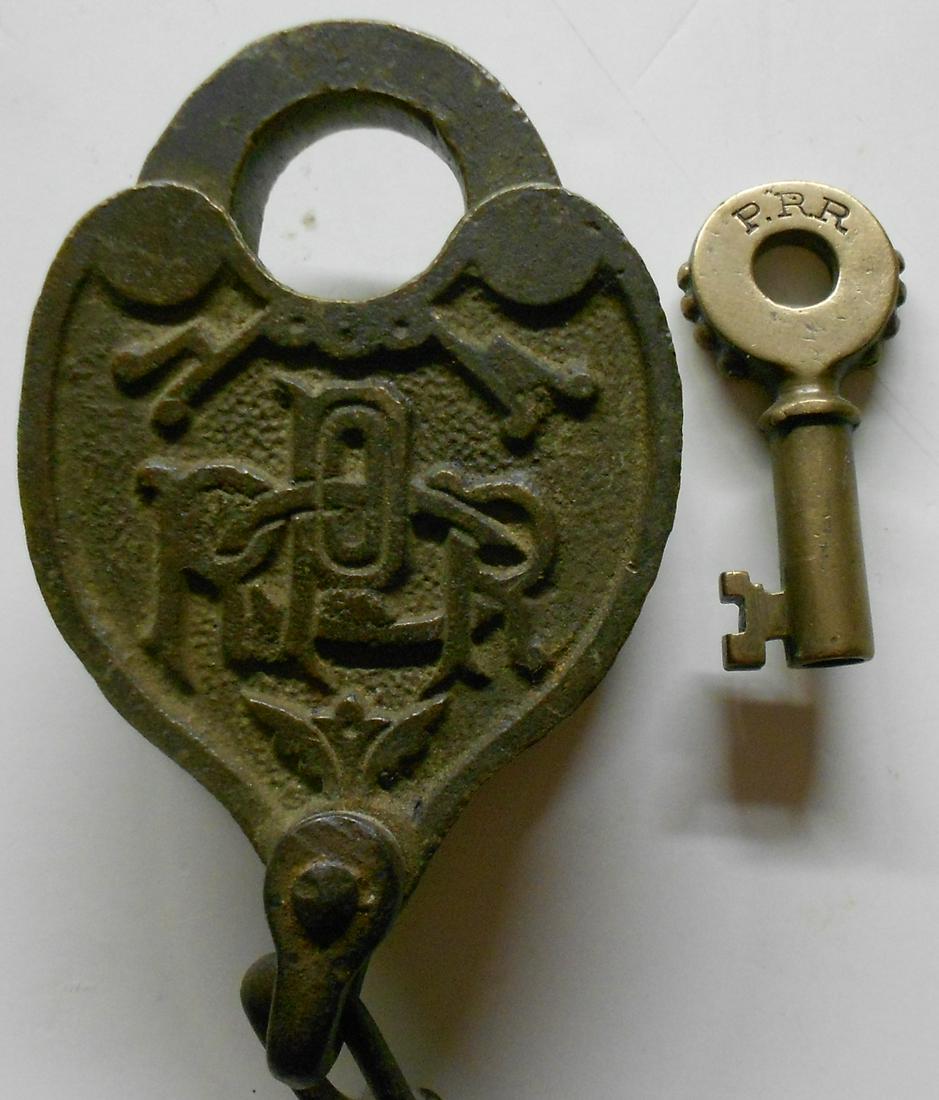 For Auction: Pennsylvania Railroad Cast Back Brass Lock (#0536) on Aug ...