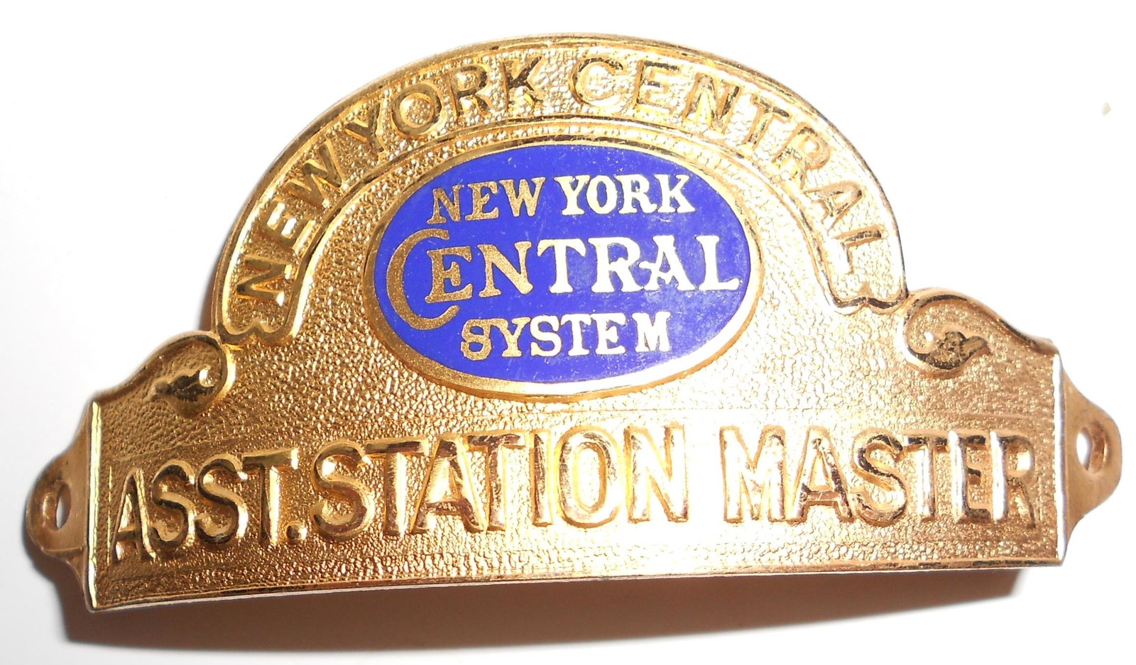 For Auction: New York Central Hat Badge: ASST. Station Master (#0683 ...