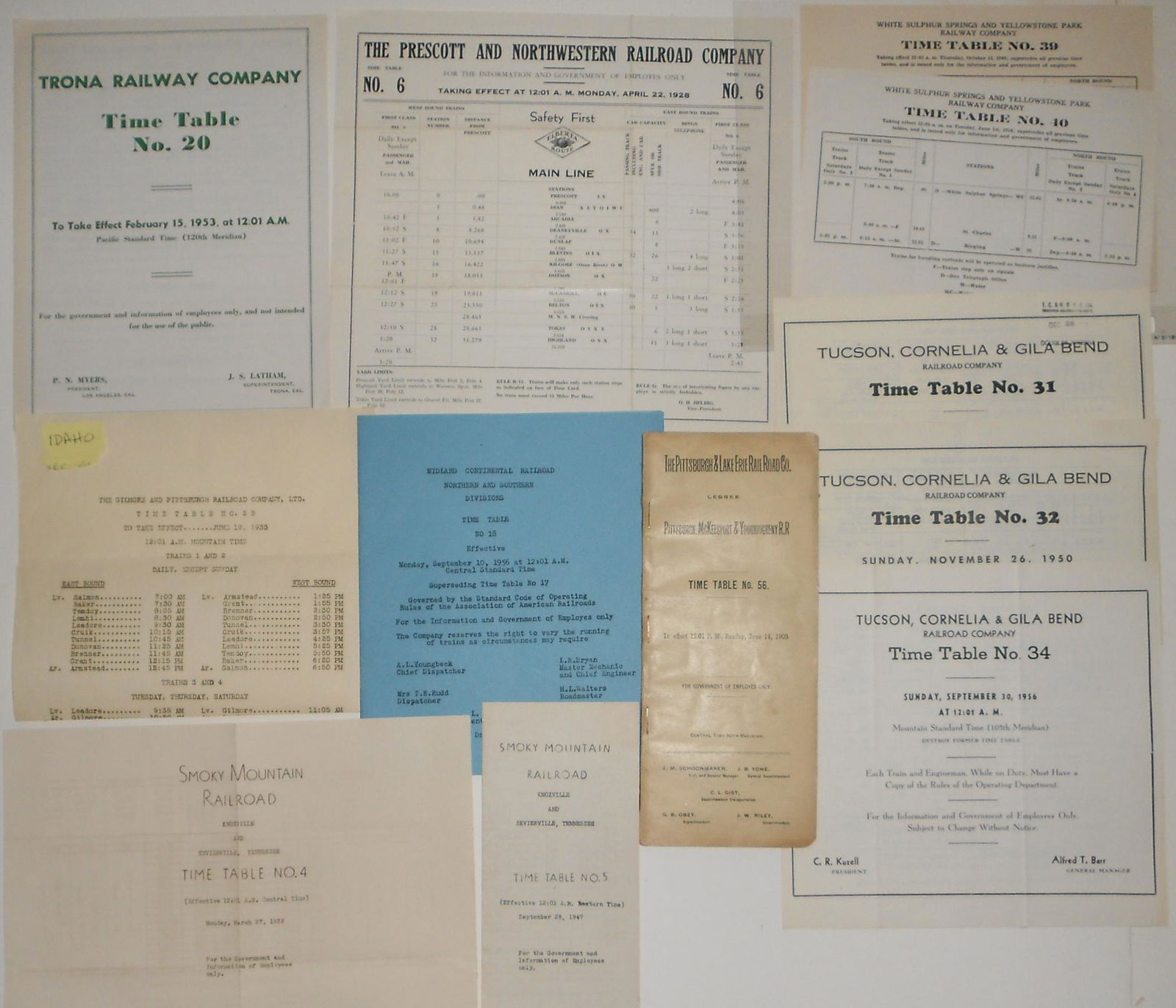 Railway Employee Timetables (31)