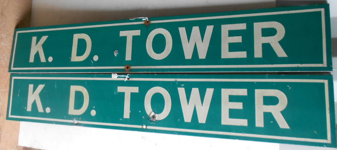 K D Tower Signs Southern Railway