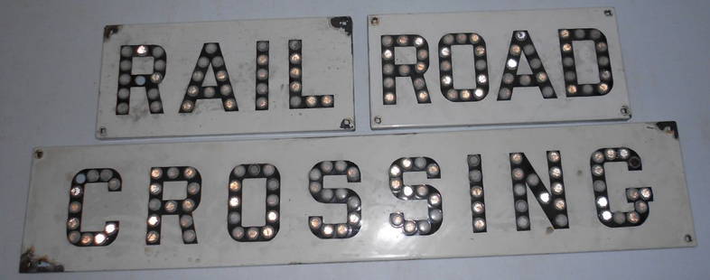 * Stamped Steel Railroad Crossing Sign