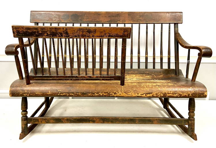 Antique Mammy Rocking Bench