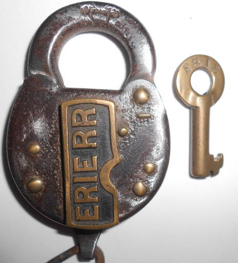Erie Railroad Fraim Lock & Brass Key