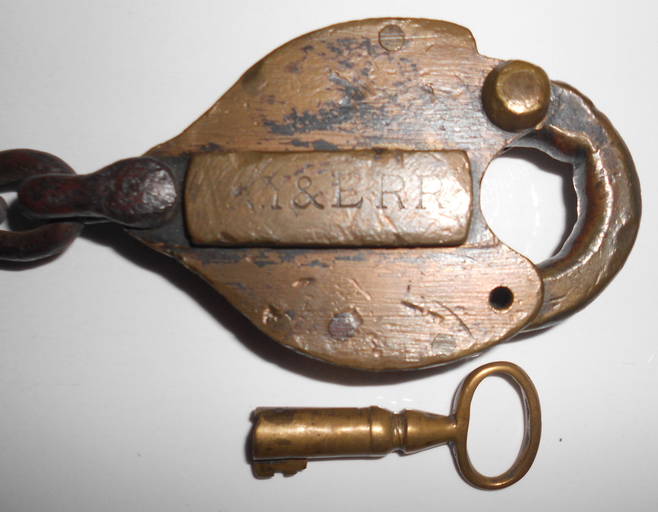 New York & Erie Railroad - Brass Lock & Key (#0059) on Oct 15, 2022 ...