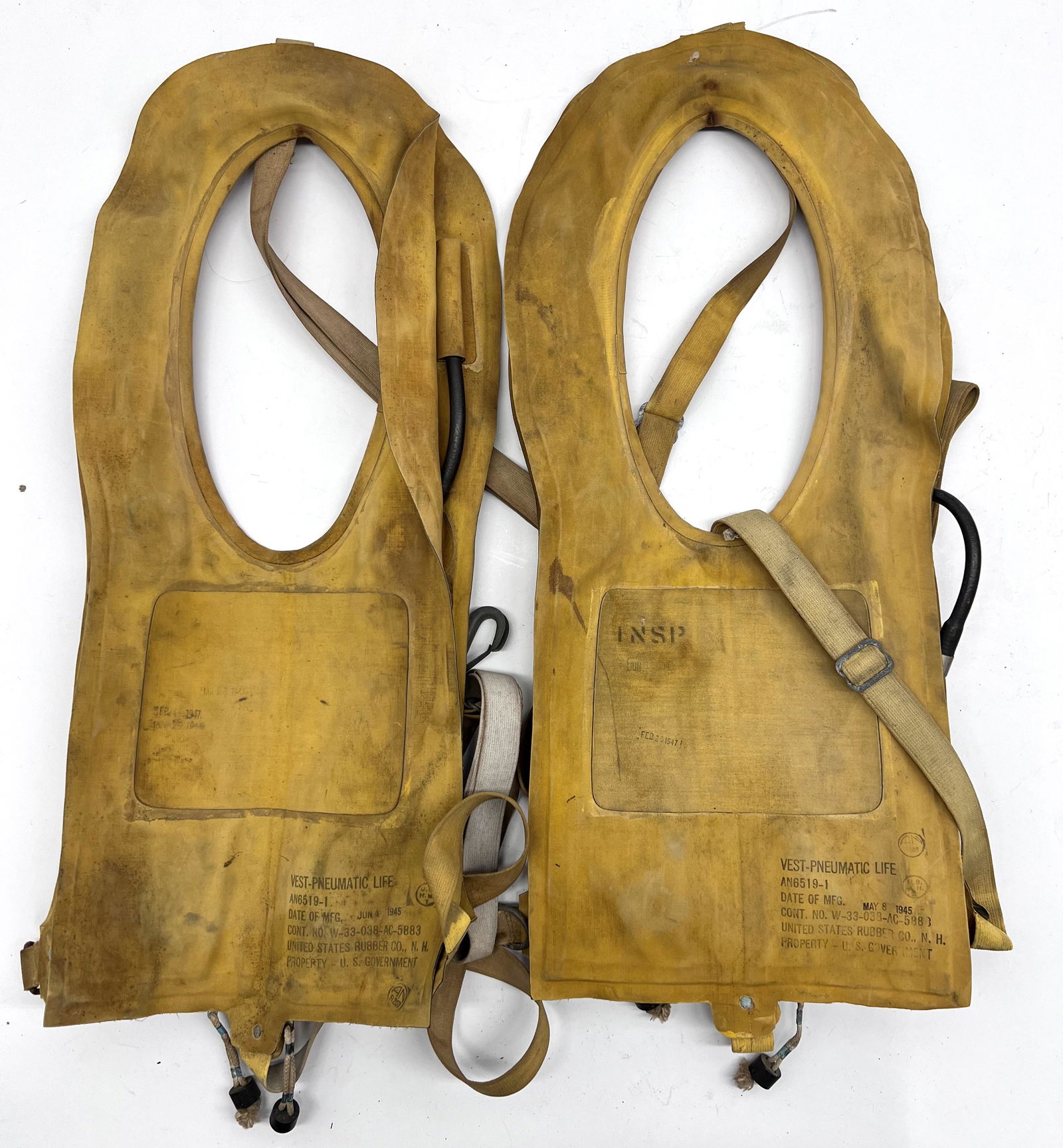 WW2 Pilots Life Vest (#0205) on Jan 21, 2023 | Brookline Auction ...